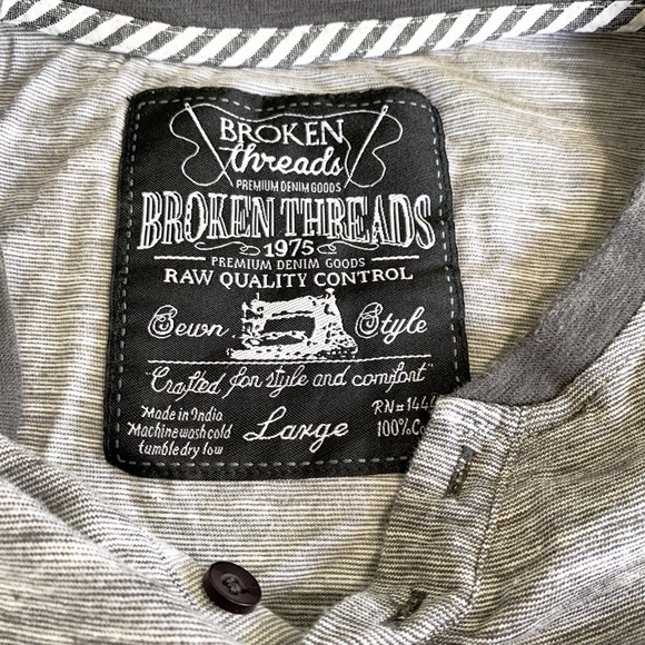 Shirts | Broken Threads Gray Henley | Poshmark